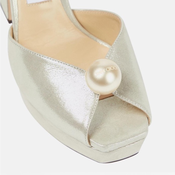 Jimmy Choo | Shoes | Jimmy Choo Metallic Pearl Platform Heels | Poshmark